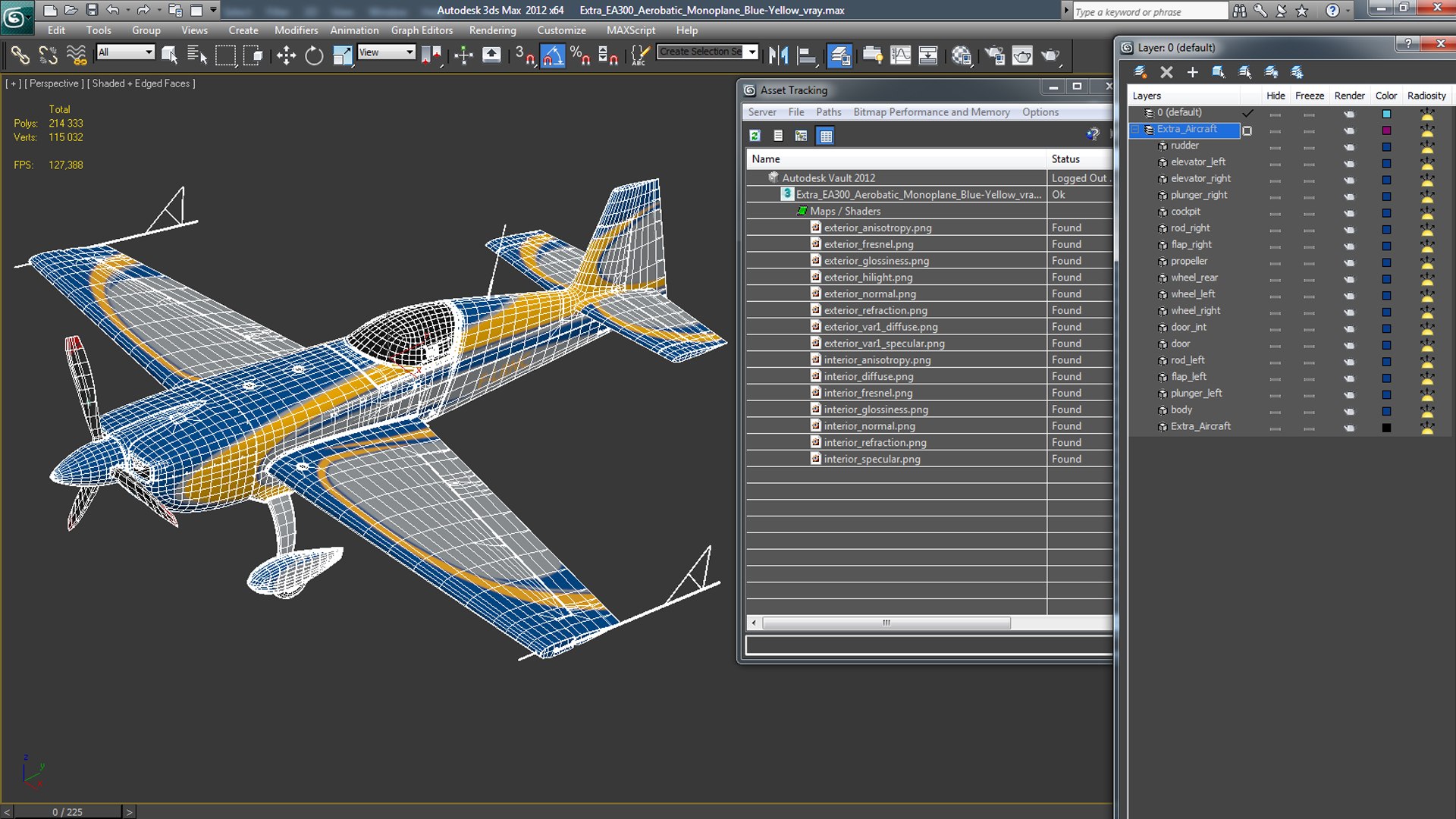 3D Model Extra Ea300 Aerobatic Monoplane - TurboSquid 1486282