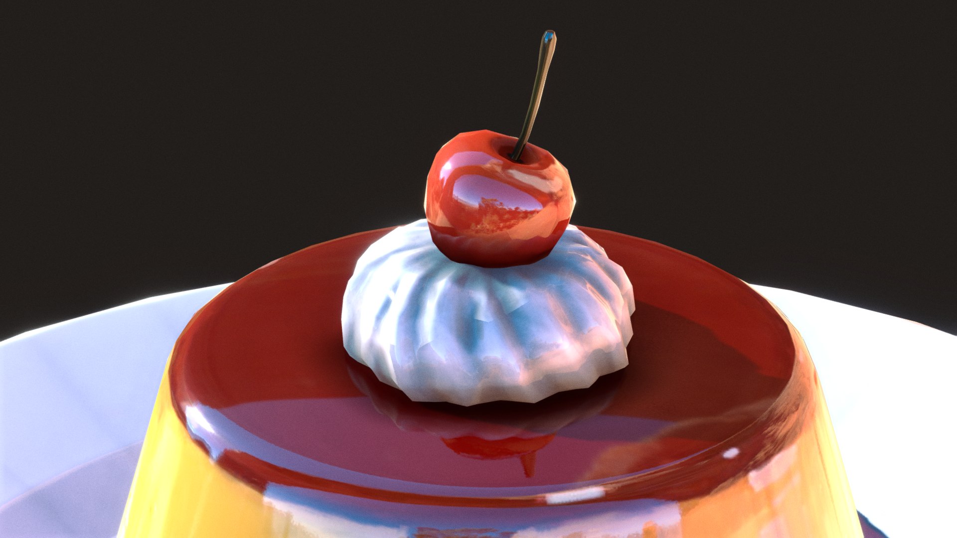 Cream Caramel Model - TurboSquid 1685674