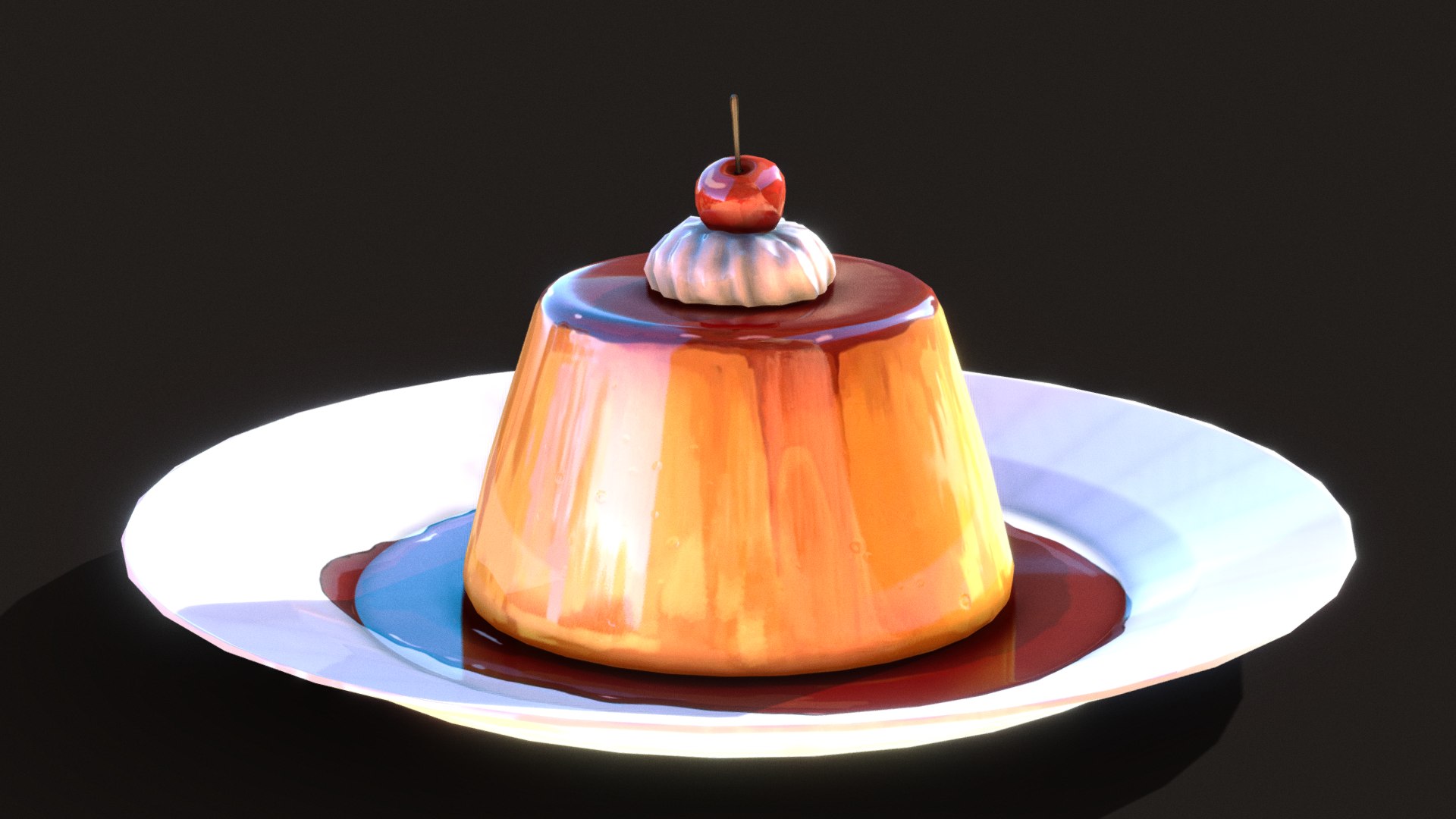 Cream Caramel Model - TurboSquid 1685674