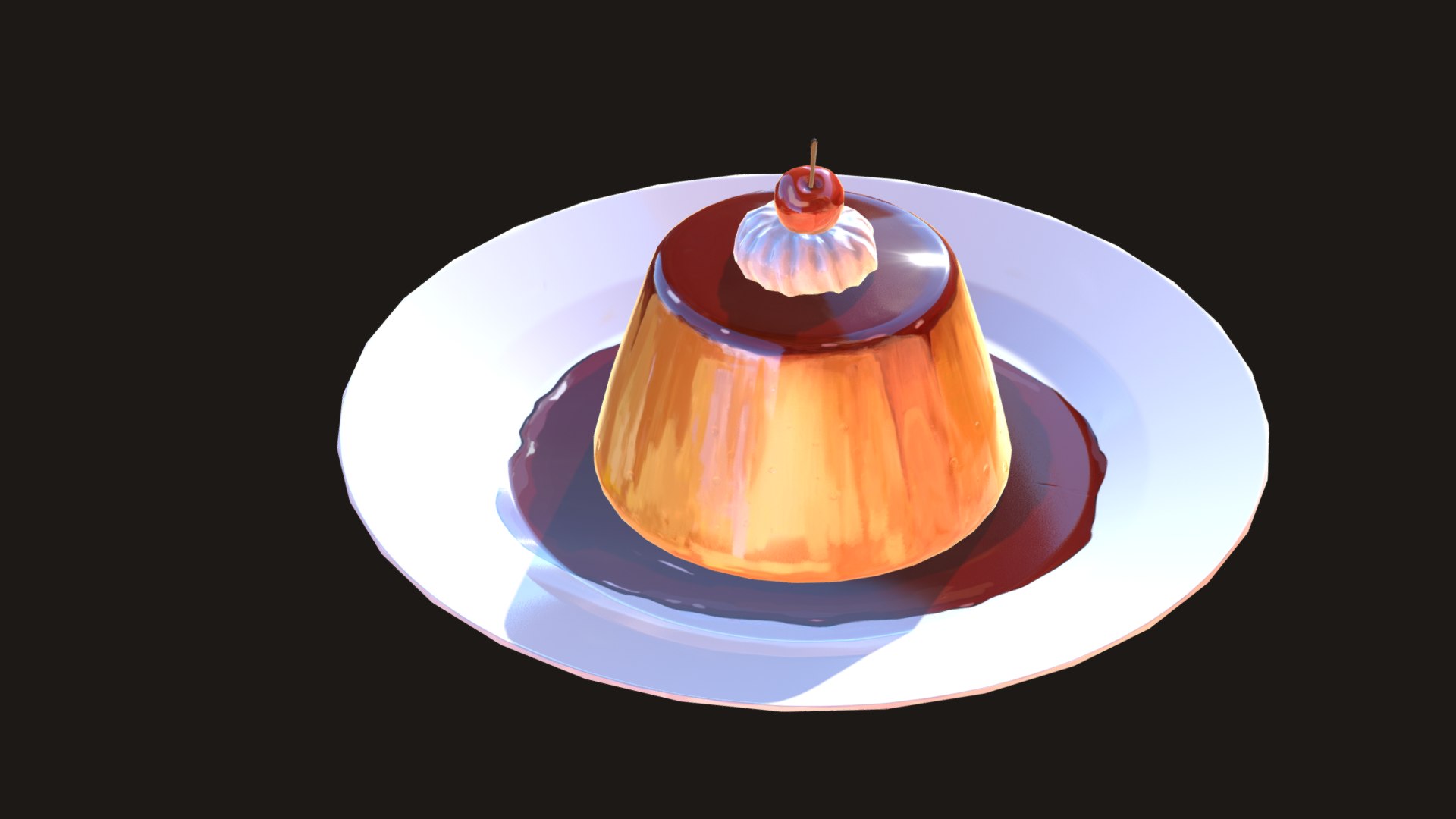 Cream Caramel Model - TurboSquid 1685674