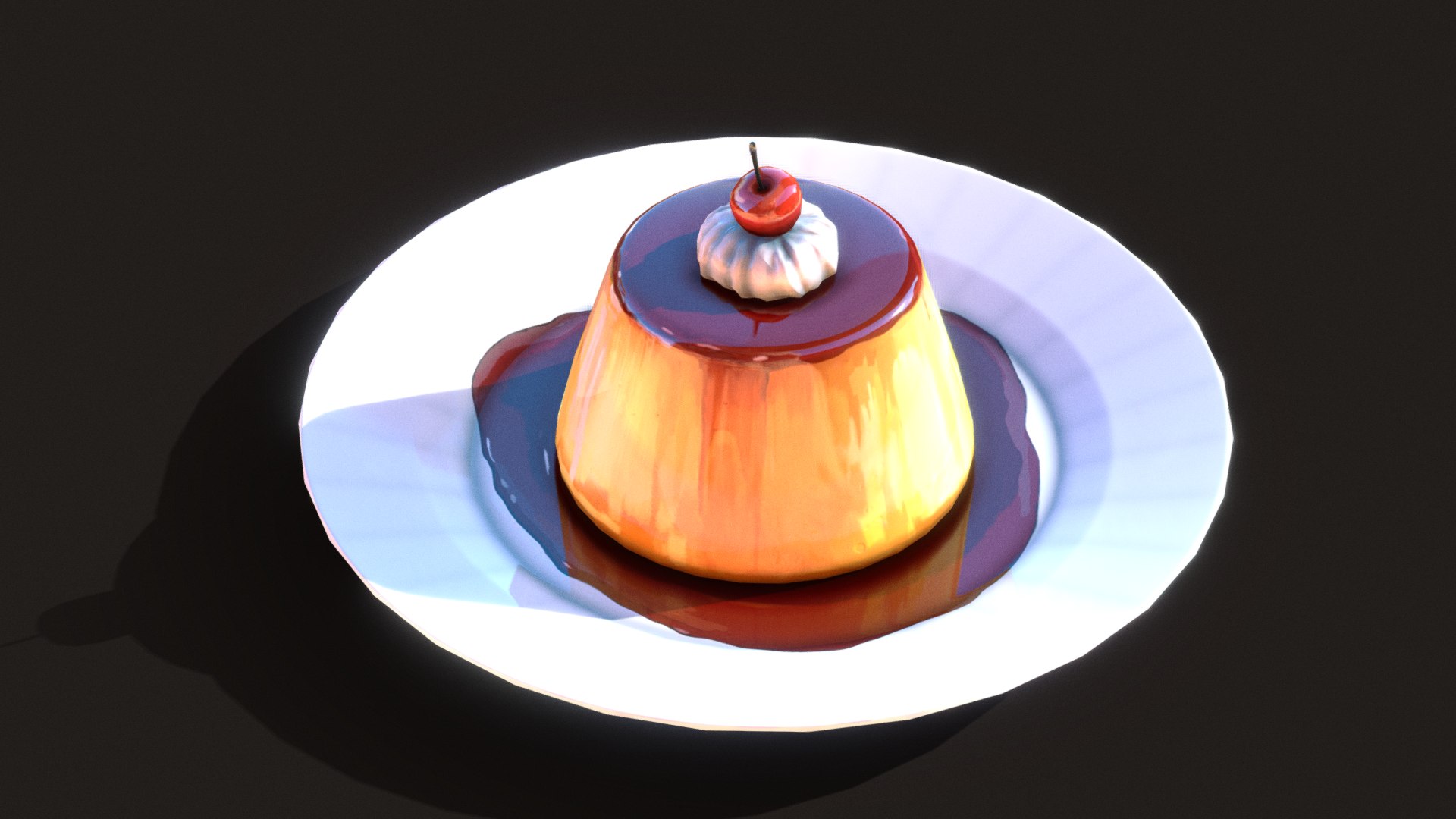 Cream Caramel Model - TurboSquid 1685674