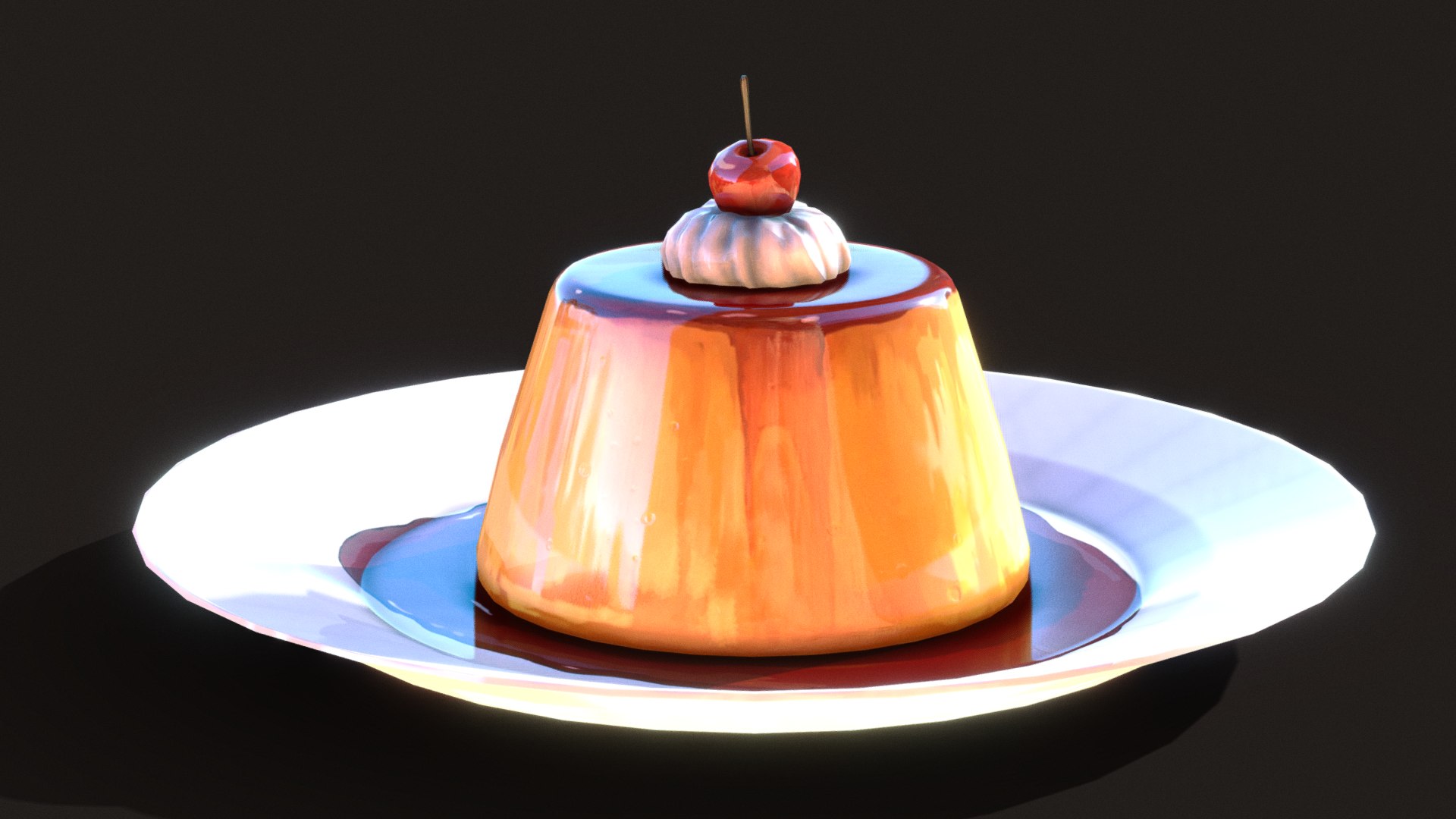 Cream Caramel Model - TurboSquid 1685674