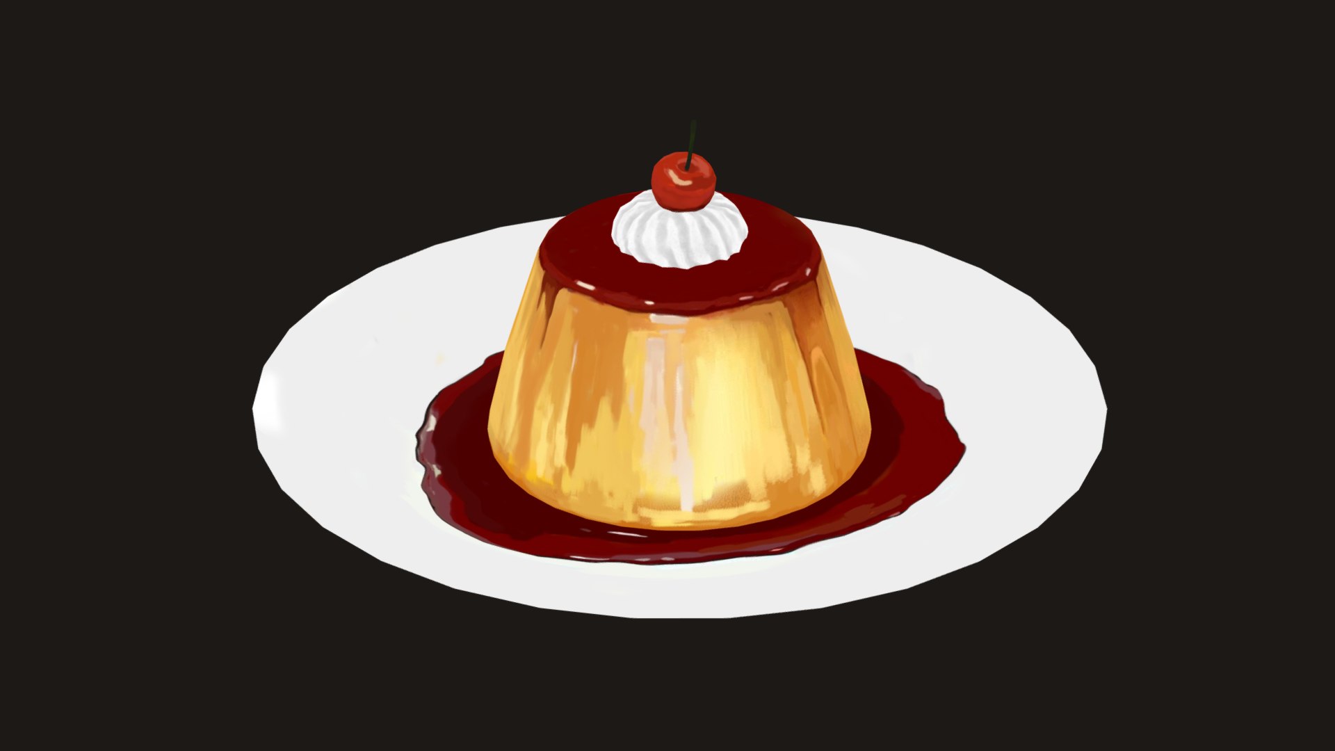 Cream Caramel Model - TurboSquid 1685674