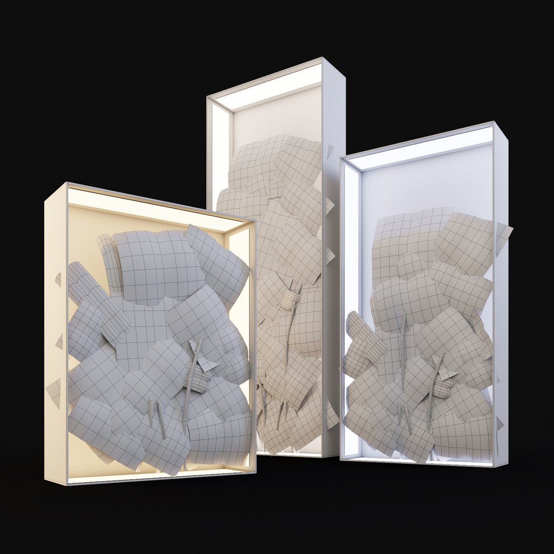 Light Box With Tropical Leaves 3D Model - TurboSquid 1915003