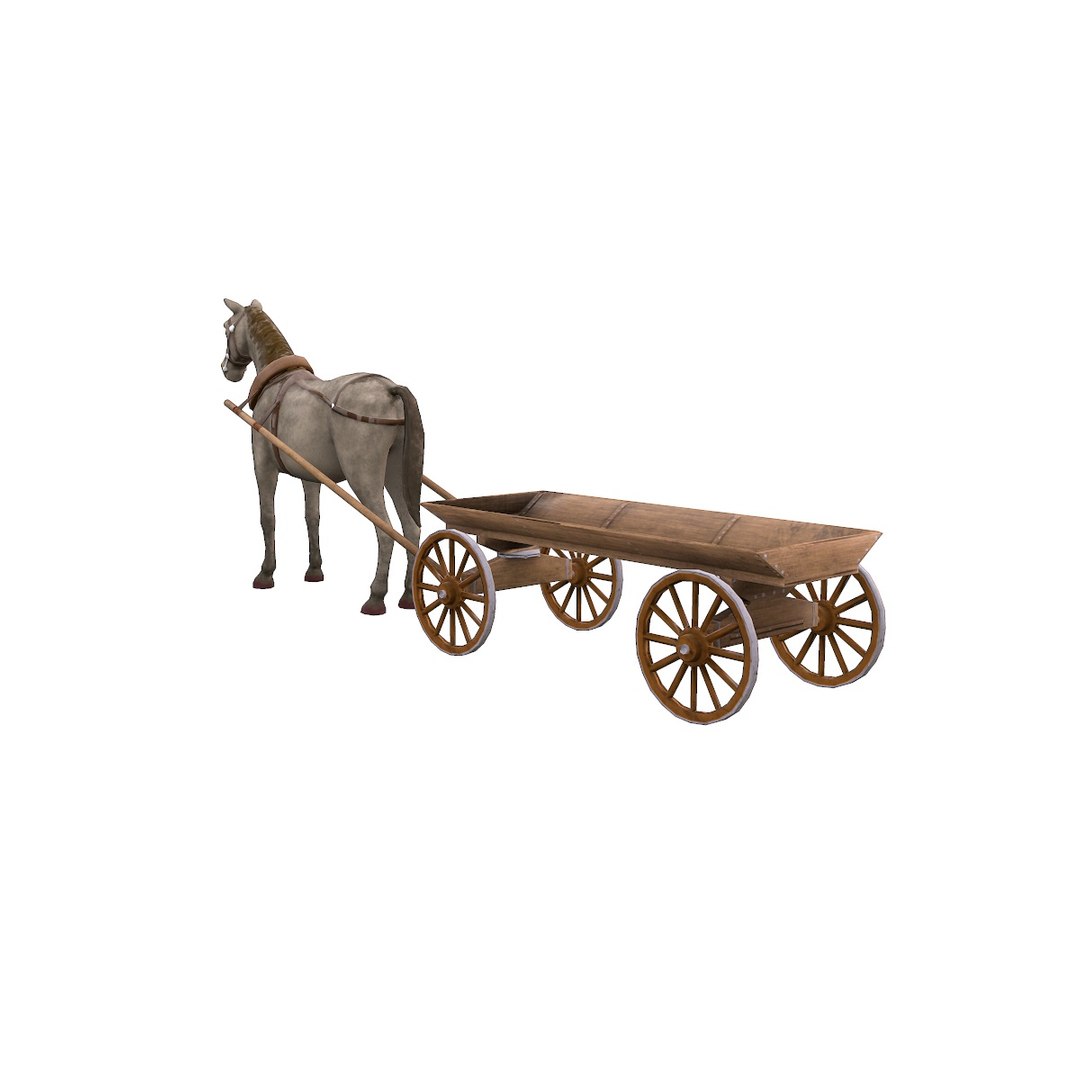 Horse Cart 3D Model - TurboSquid 1205925