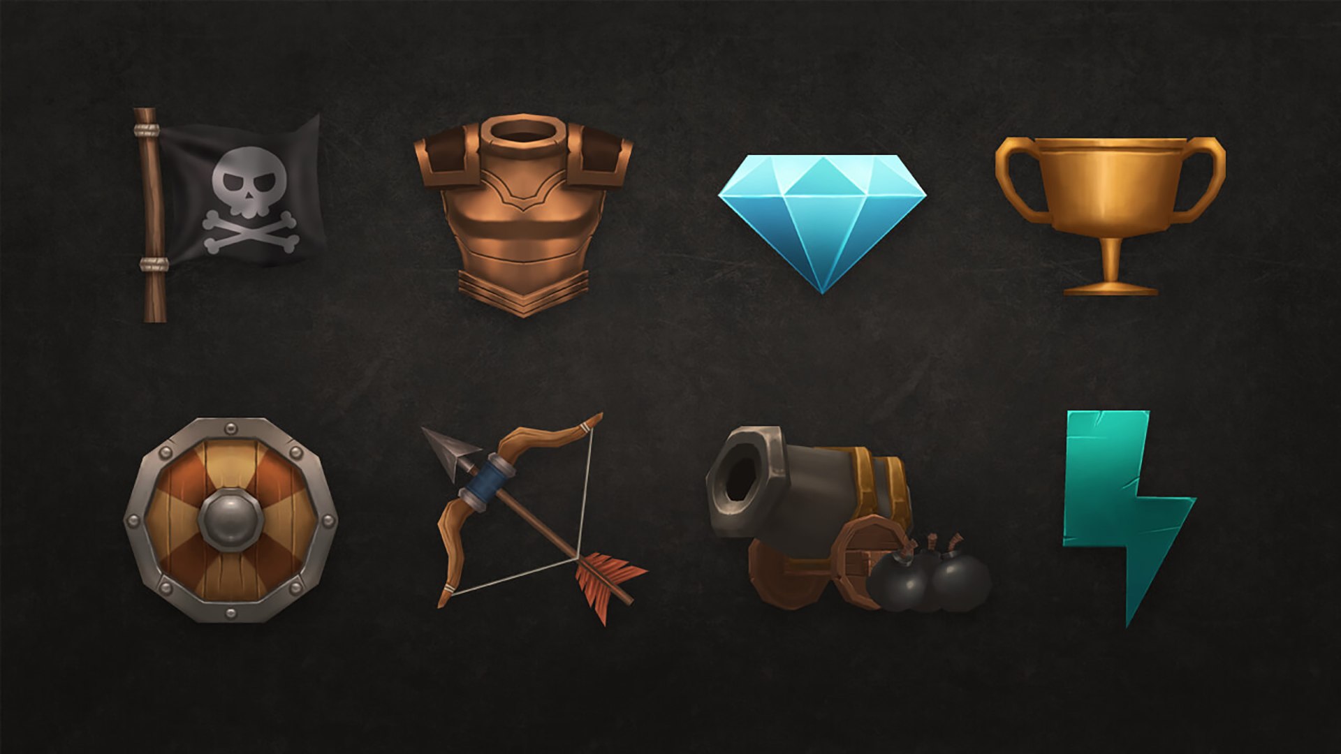 3D Prop - RPG Icons 100 Model - TurboSquid 2359659