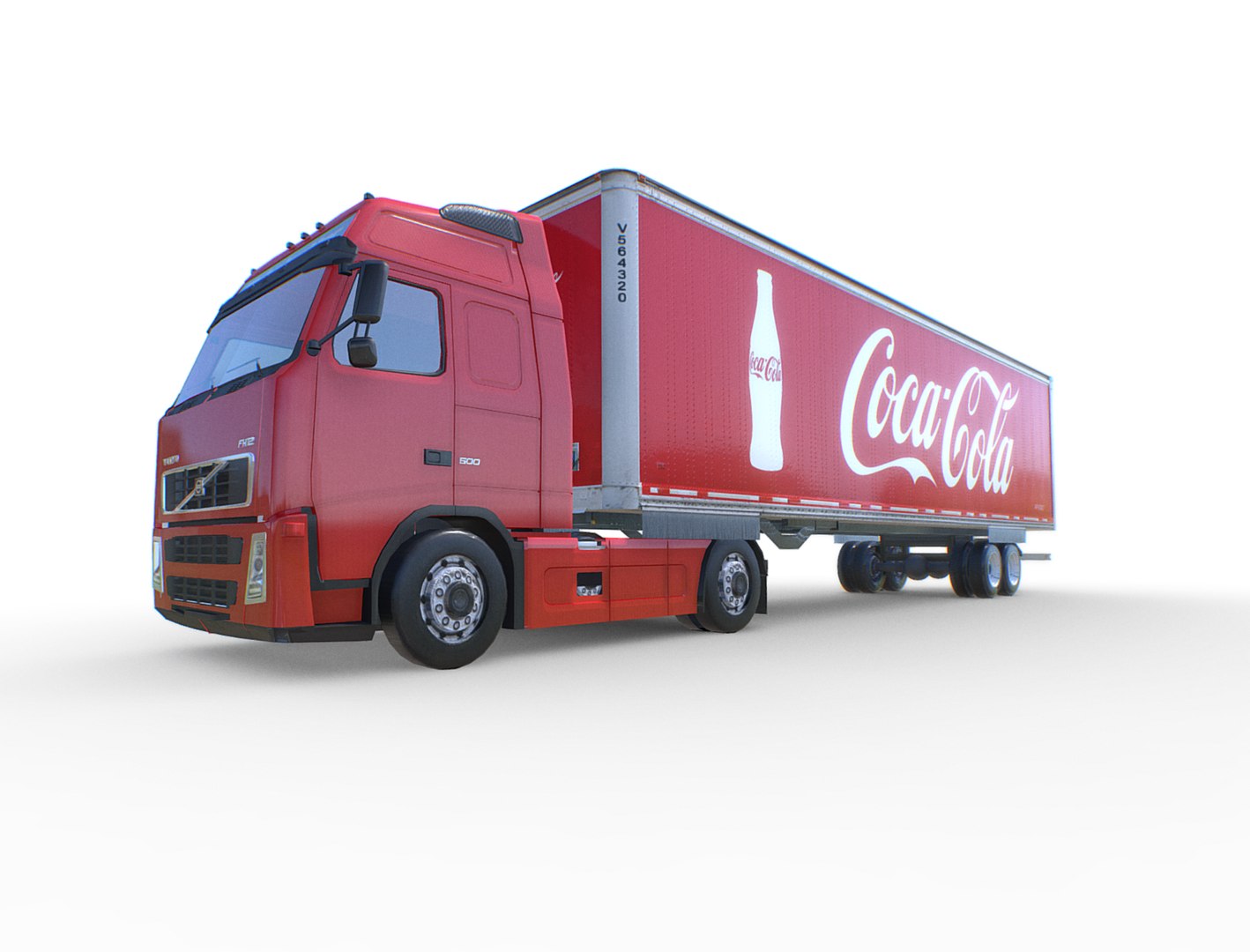 3D Volvo FH-12 Coca Cola Semi-Trailer Truck Model - TurboSquid 2136891