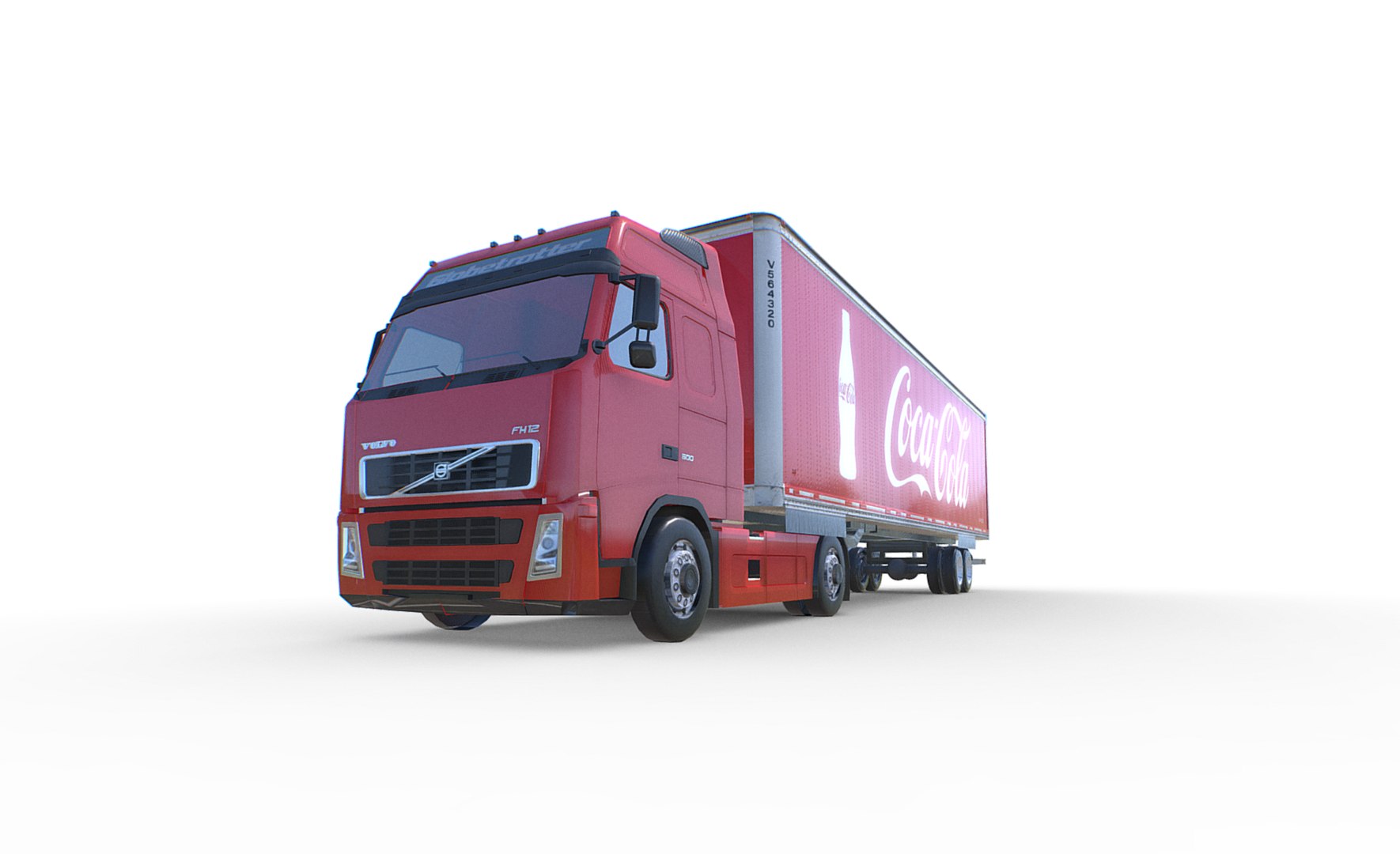 3D Volvo FH-12 Coca Cola Semi-Trailer Truck Model - TurboSquid 2136891