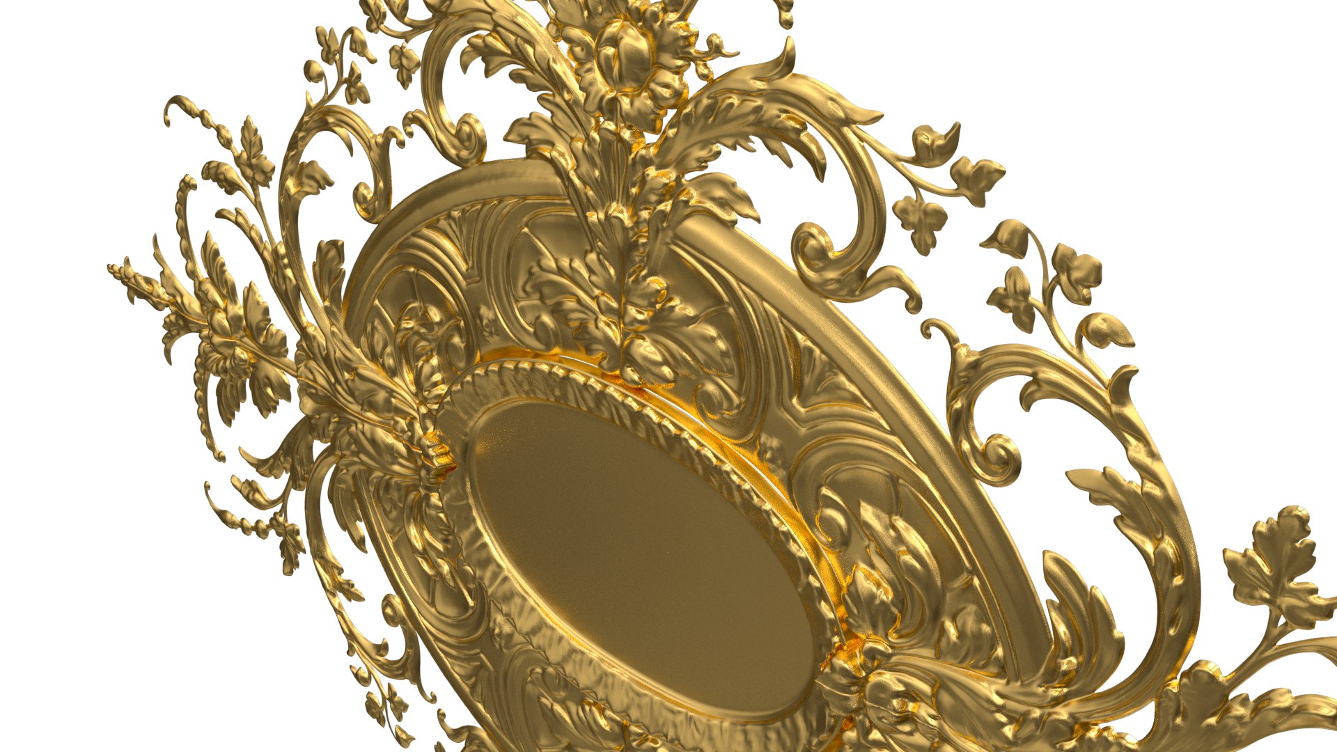 3D Ceiling Sockets Gypsum Plaster DR280 3D model - TurboSquid 2095778