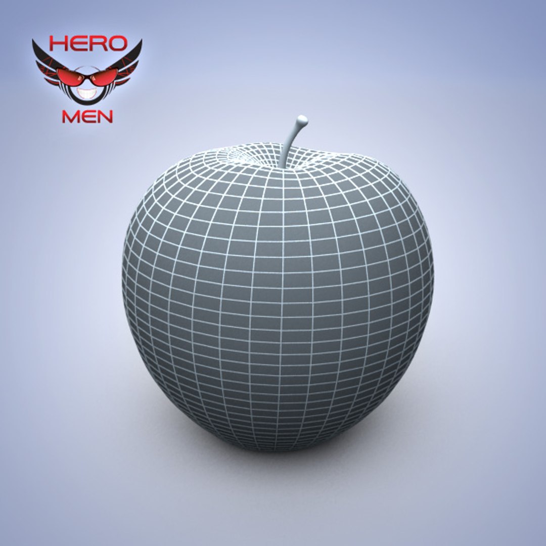 photorealistic apple 3d model
