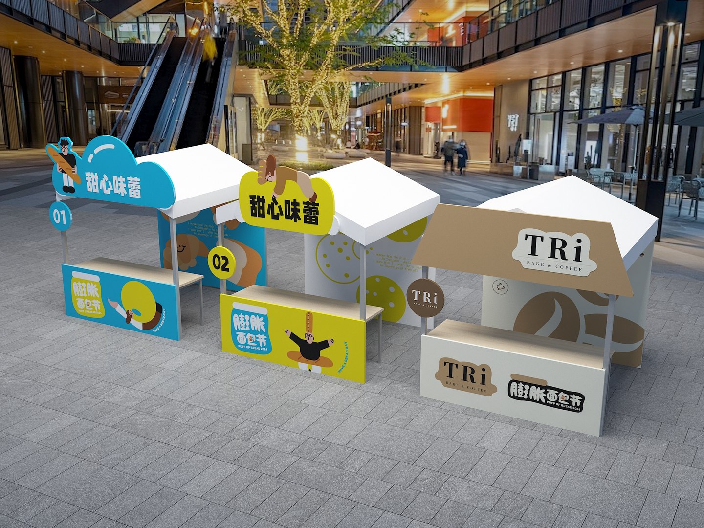 Triangle Top Market Stall Modern Multipurpose Stall Detachable Stall ...