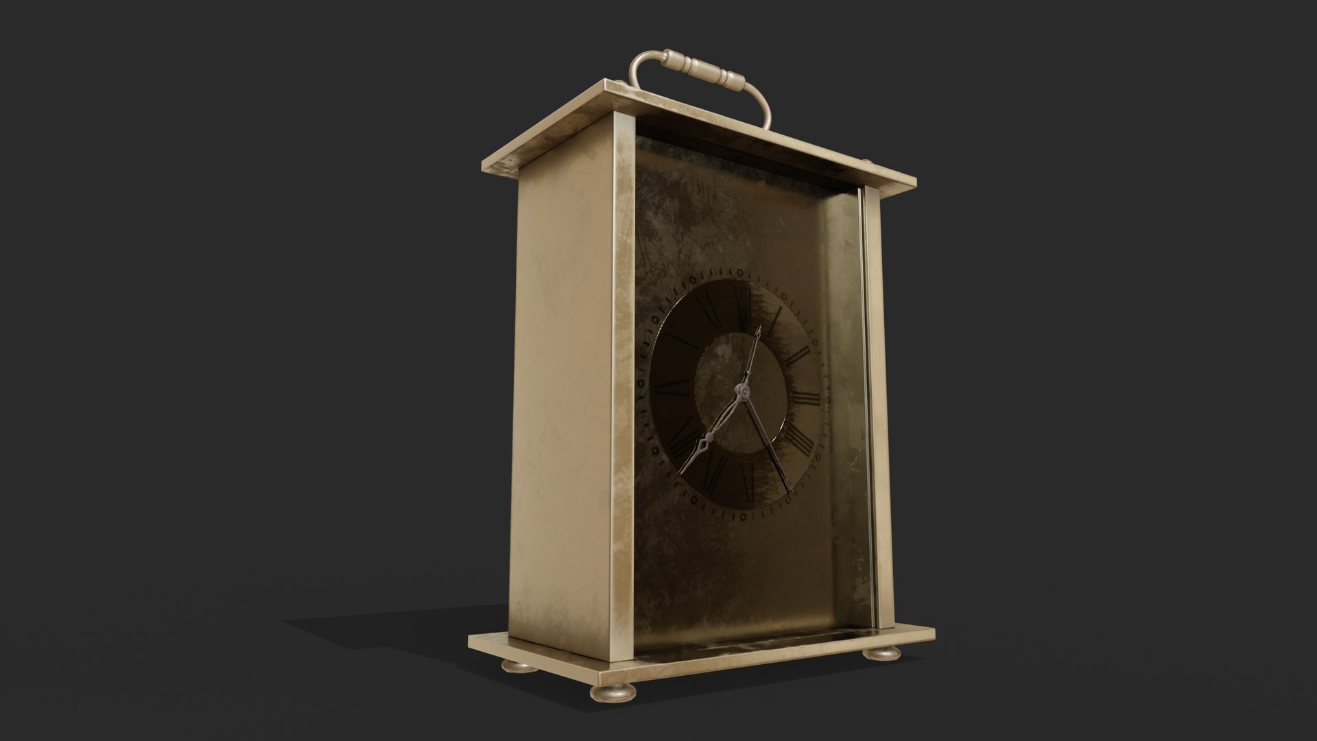 3D Animated Vintage Carriage Clock - TurboSquid 2515904