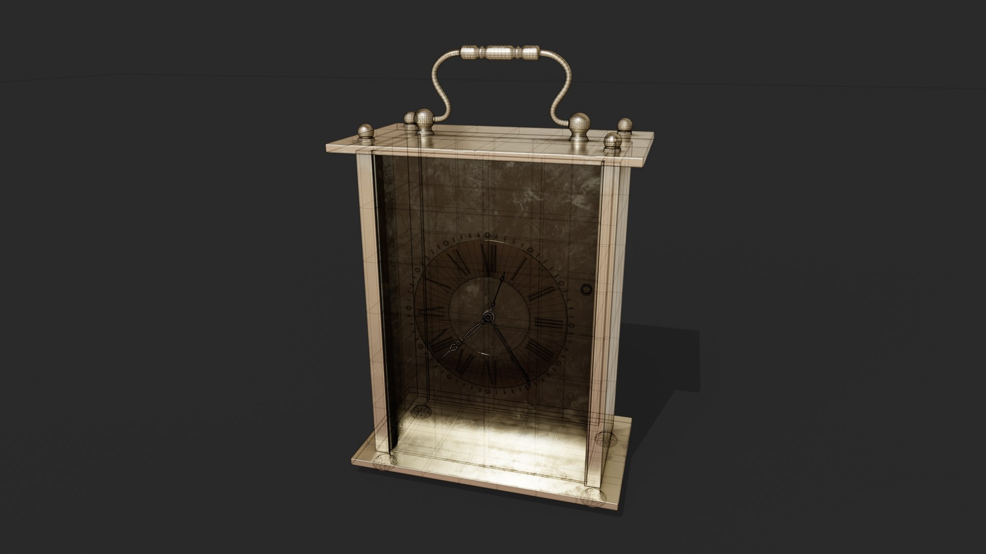 3D Animated Vintage Carriage Clock - TurboSquid 2515904