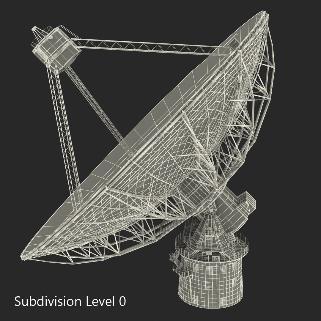 Radio Telescope Modeled 3d C4d