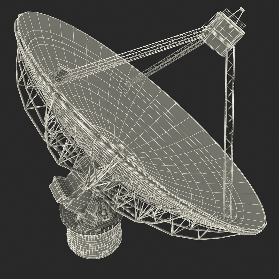 Radio Telescope Modeled 3d C4d