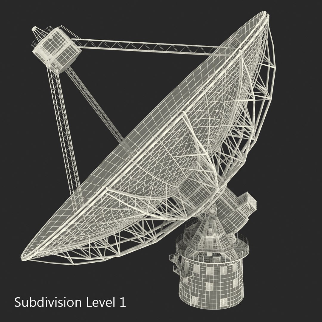 Radio Telescope Modeled 3d C4d