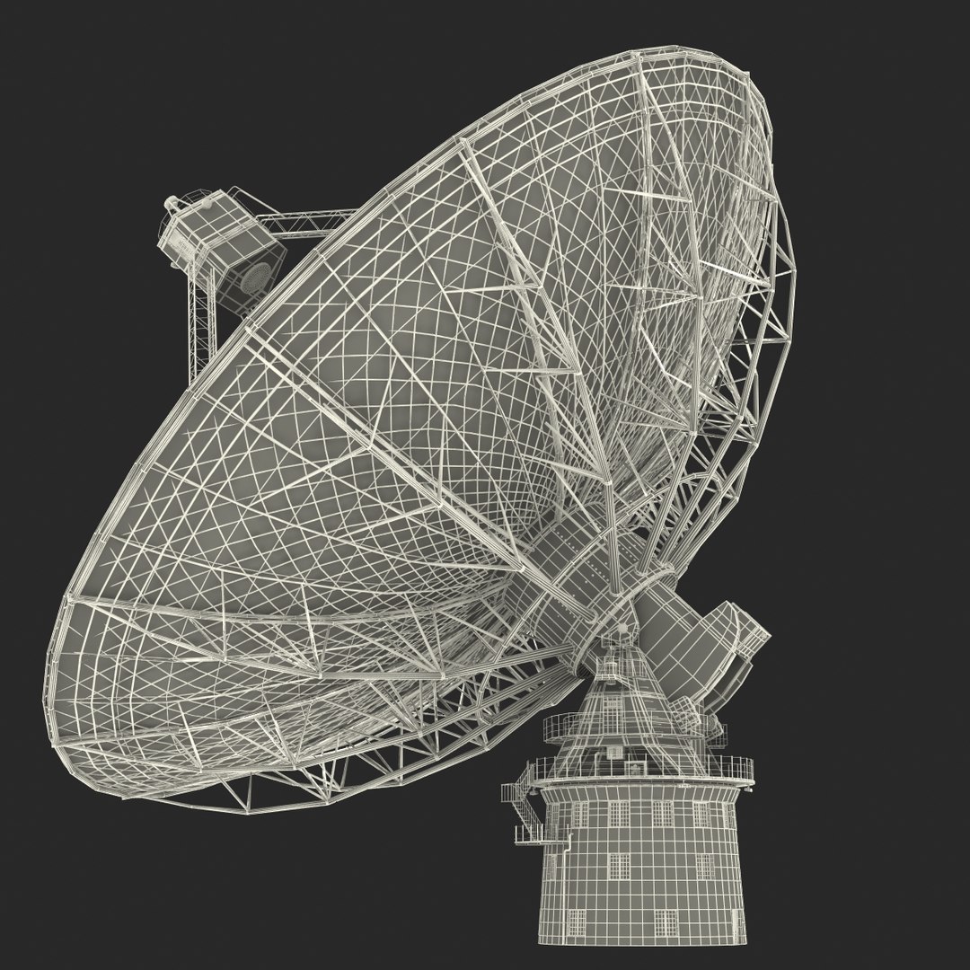 Radio Telescope Modeled 3d C4d