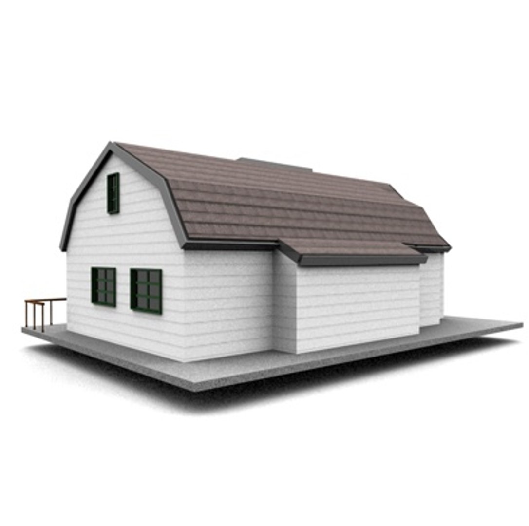 3d american neighborhood house
