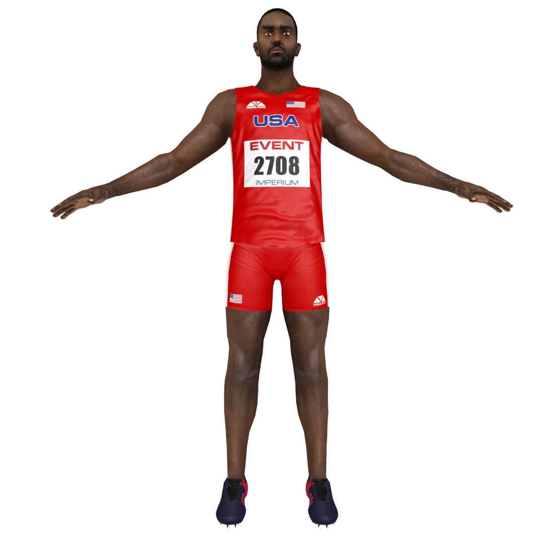 3D sprinter athlete model - TurboSquid 1302406