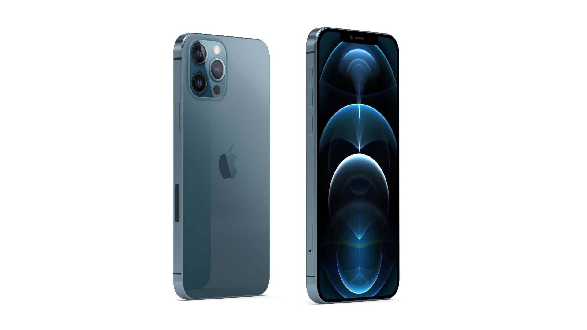 3D iPhone 12 Pro Max Pacific Blue model - TurboSquid 2046811