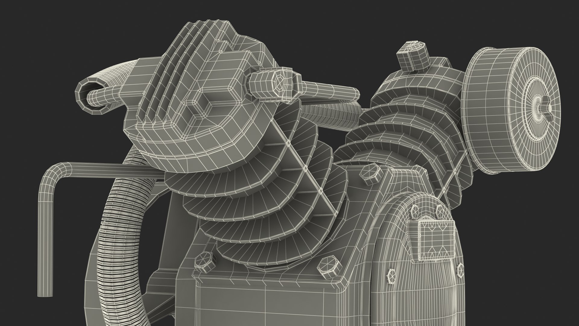 Aluminium Air Compressor Pump With Orange Hose 3D Model - TurboSquid ...
