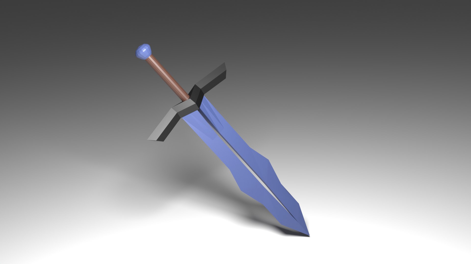 Lowpoly Fantasy Broadsword 3D - TurboSquid 1941370