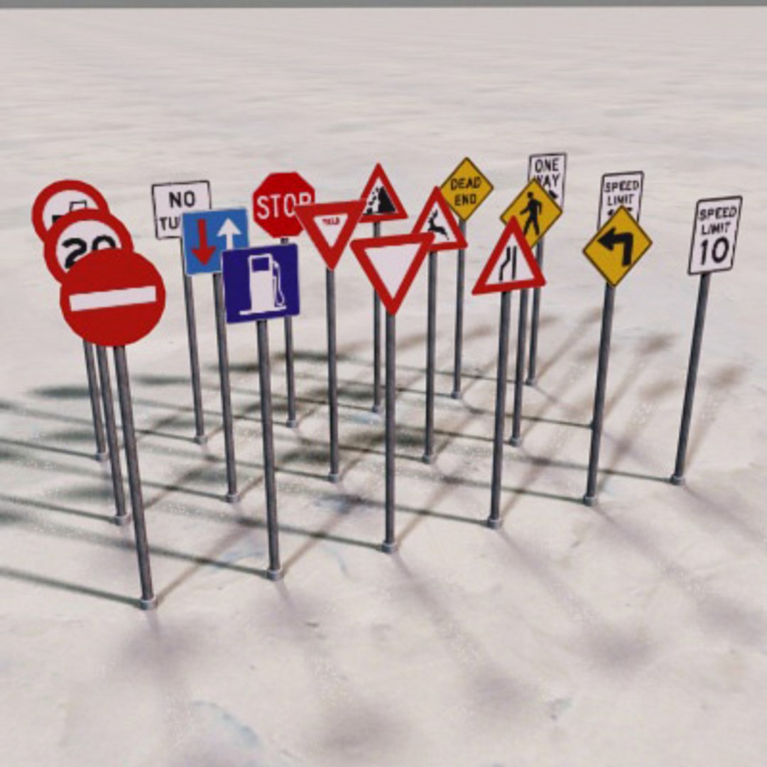 Road Sign 3d Model