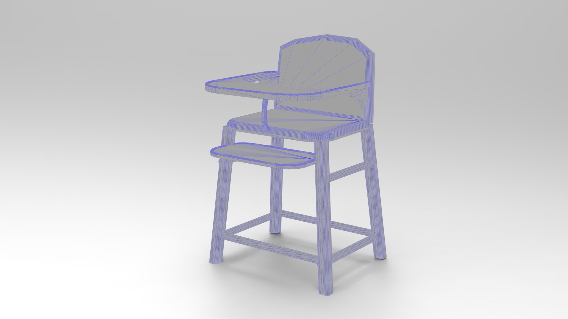 3D Baby Feeding Chair Model - TurboSquid 2187547