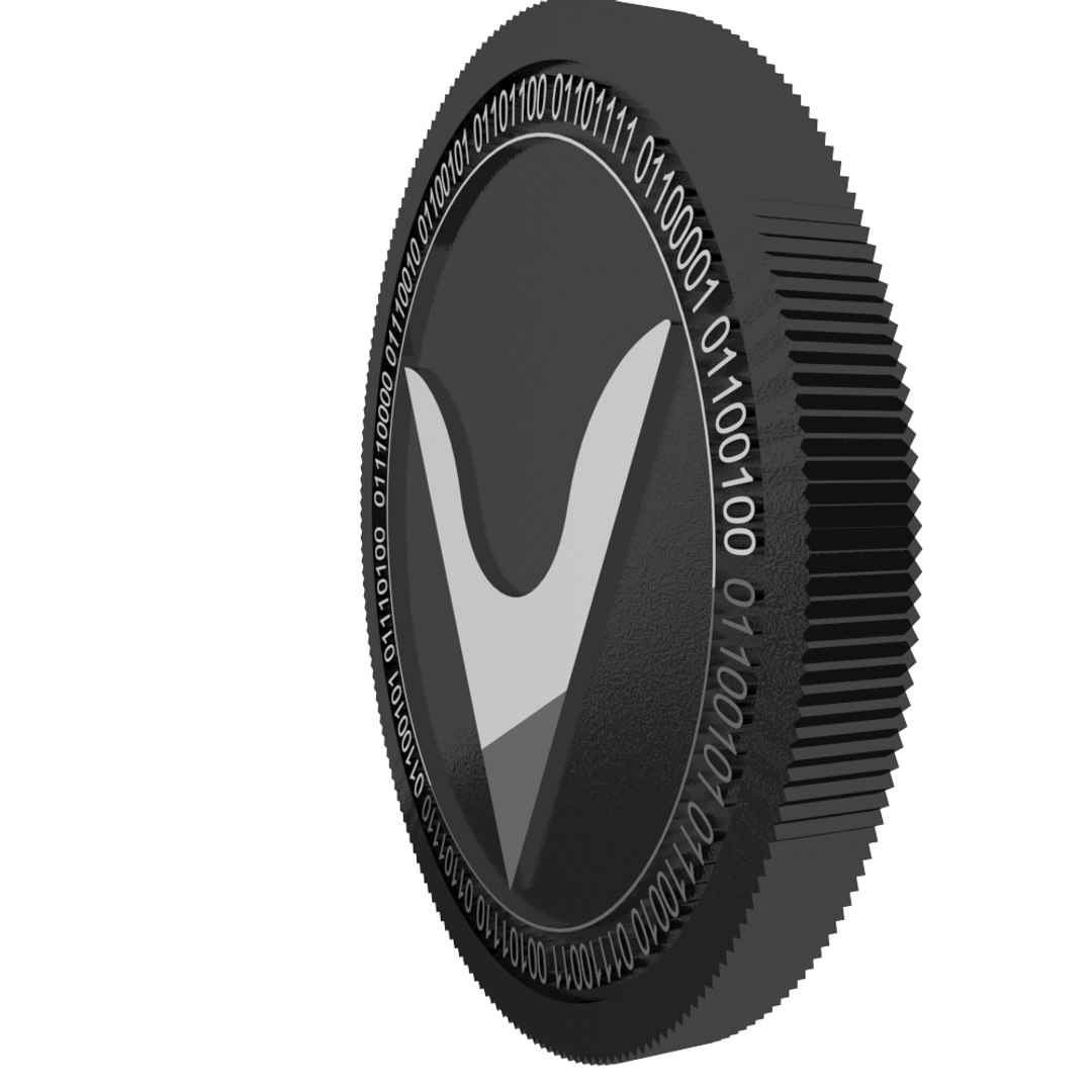 3D Veil Black Coin Model - TurboSquid 1581536