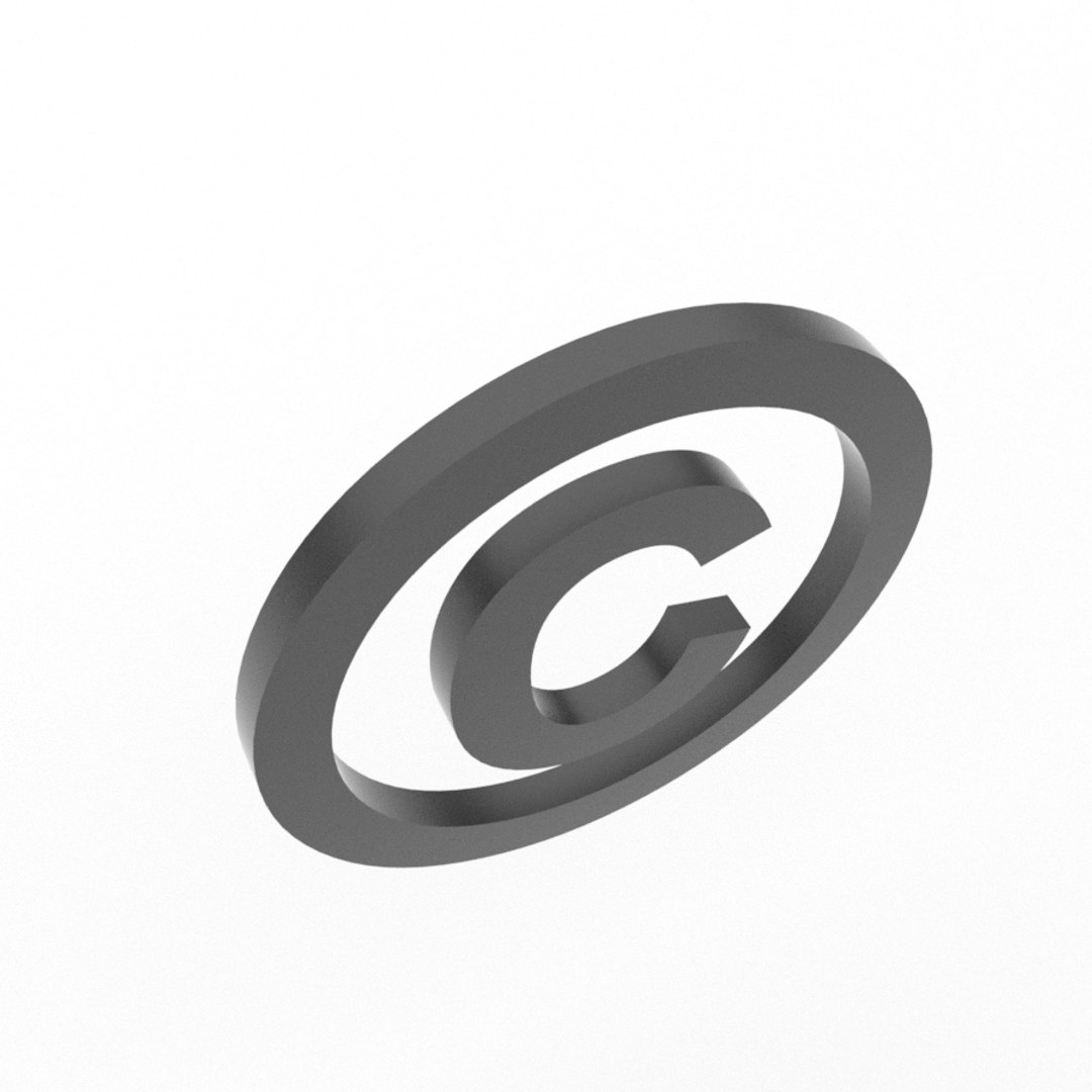 Copyright Symbol 3D Model - TurboSquid 1626470