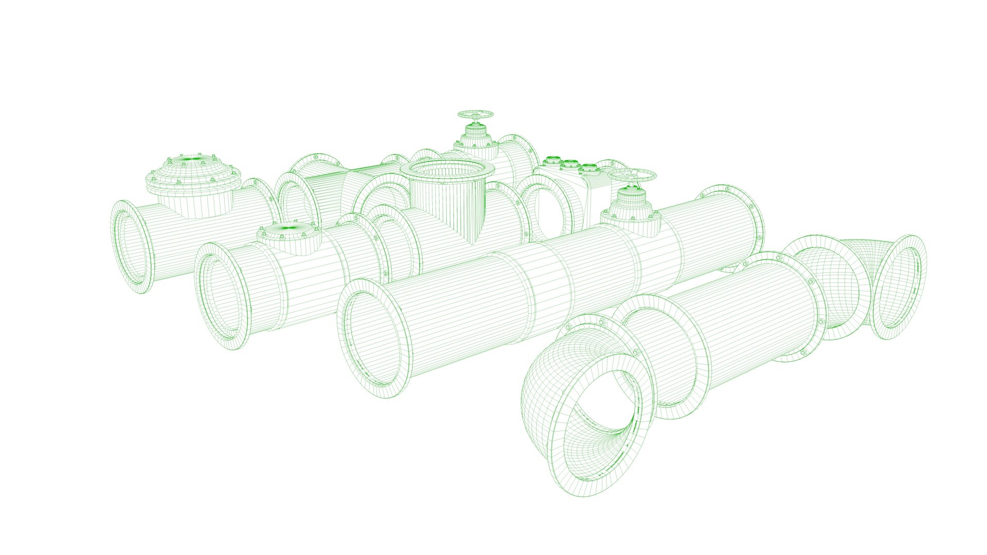 3D Model Modular Pipeline 3D Model - TurboSquid 2165810