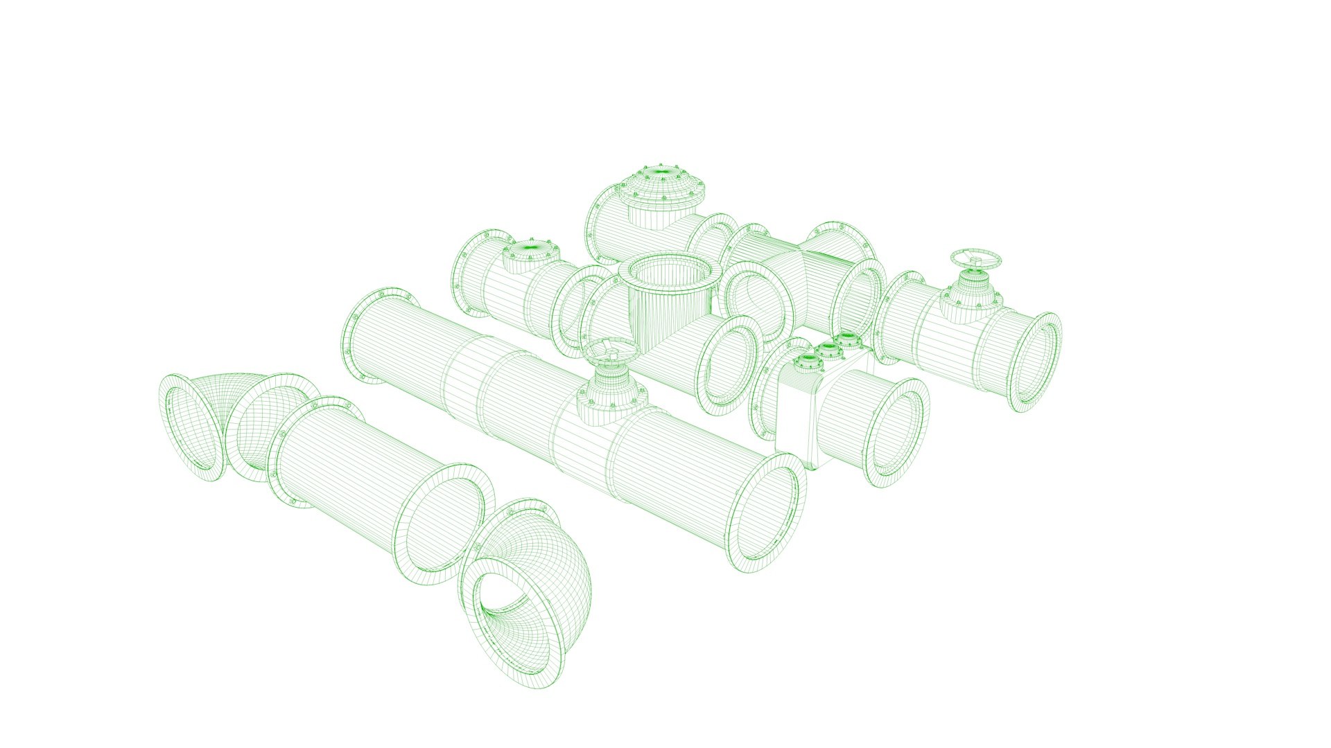 3D Model Modular Pipeline 3D Model - TurboSquid 2165810