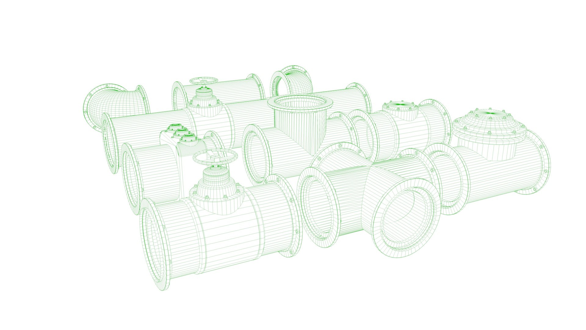 3D Model Modular Pipeline 3D Model - TurboSquid 2165810