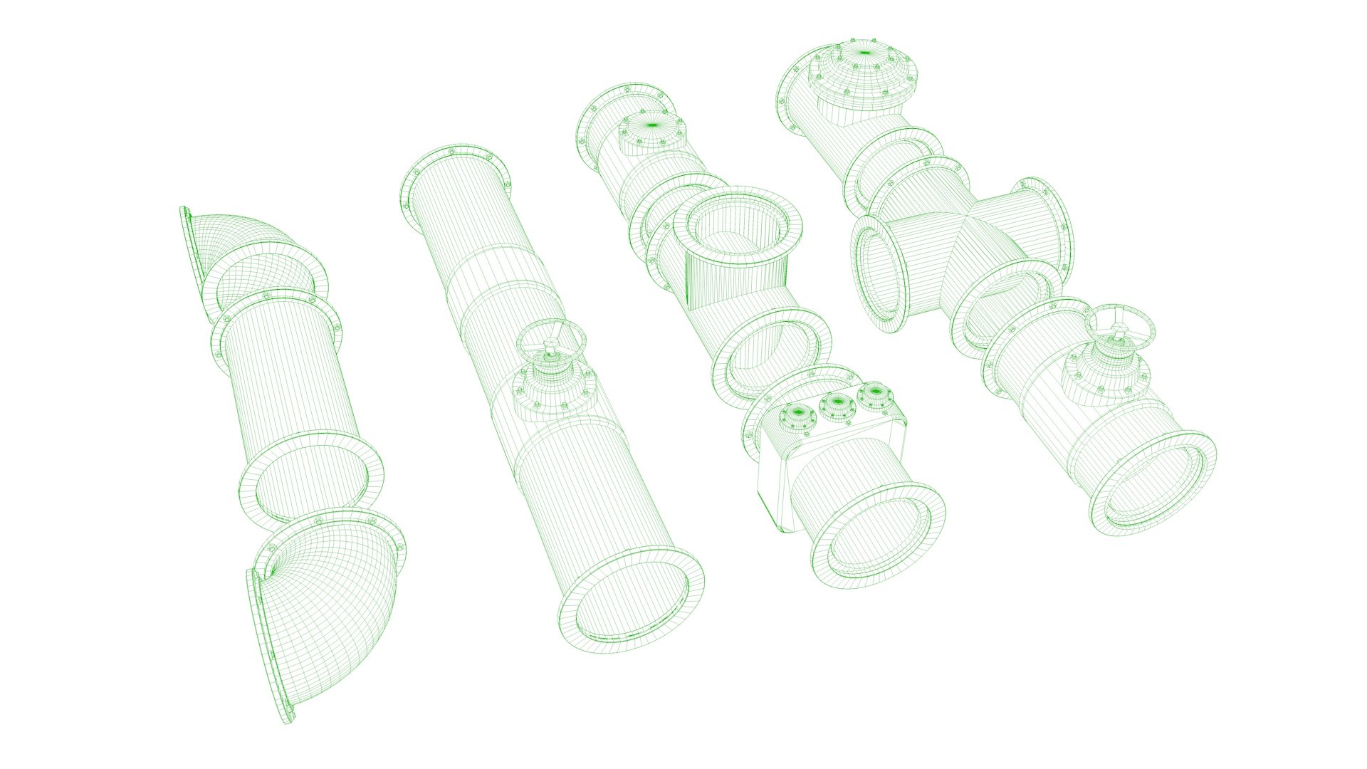 3D Model Modular Pipeline 3D Model - TurboSquid 2165810