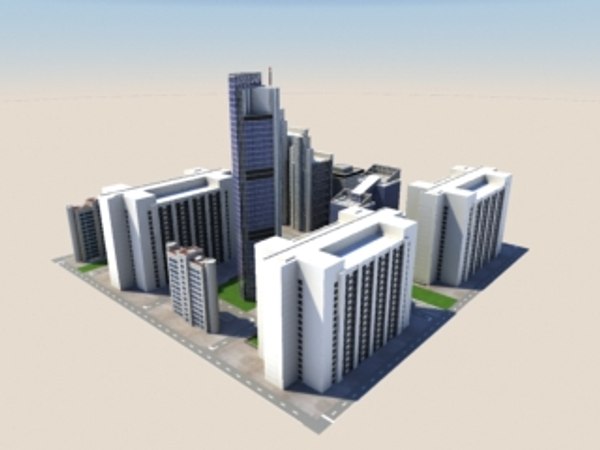 3d model of city bloc
