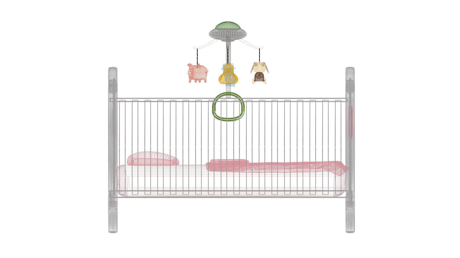 Baby Crib And Toys 3D Model - TurboSquid 2025756