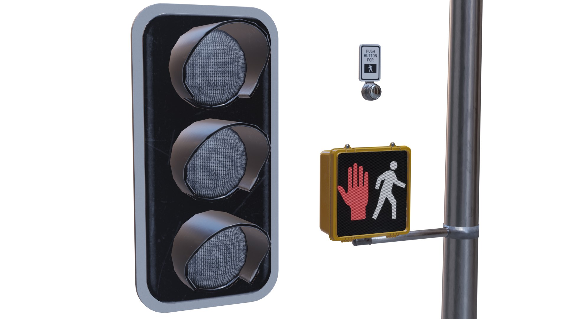 Ready Traffic Light Set 3D Model - TurboSquid 1467386