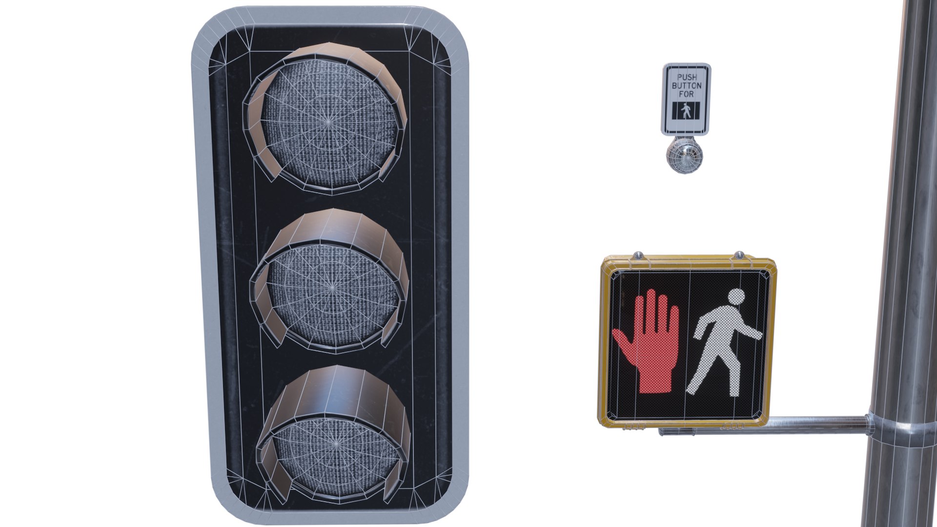Ready Traffic Light Set 3D Model - TurboSquid 1467386