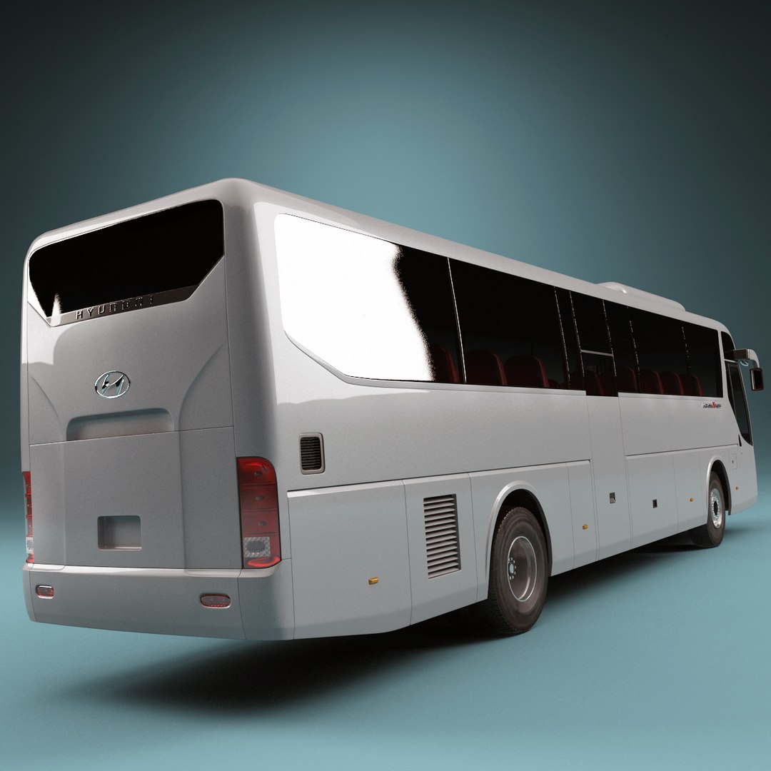 3d Obj Realistic Bus Hyundai Universe