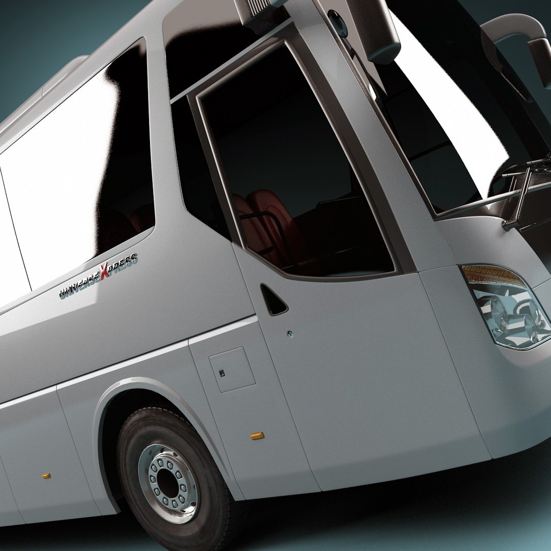 3d Obj Realistic Bus Hyundai Universe
