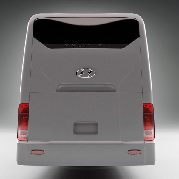 3d obj realistic bus hyundai universe