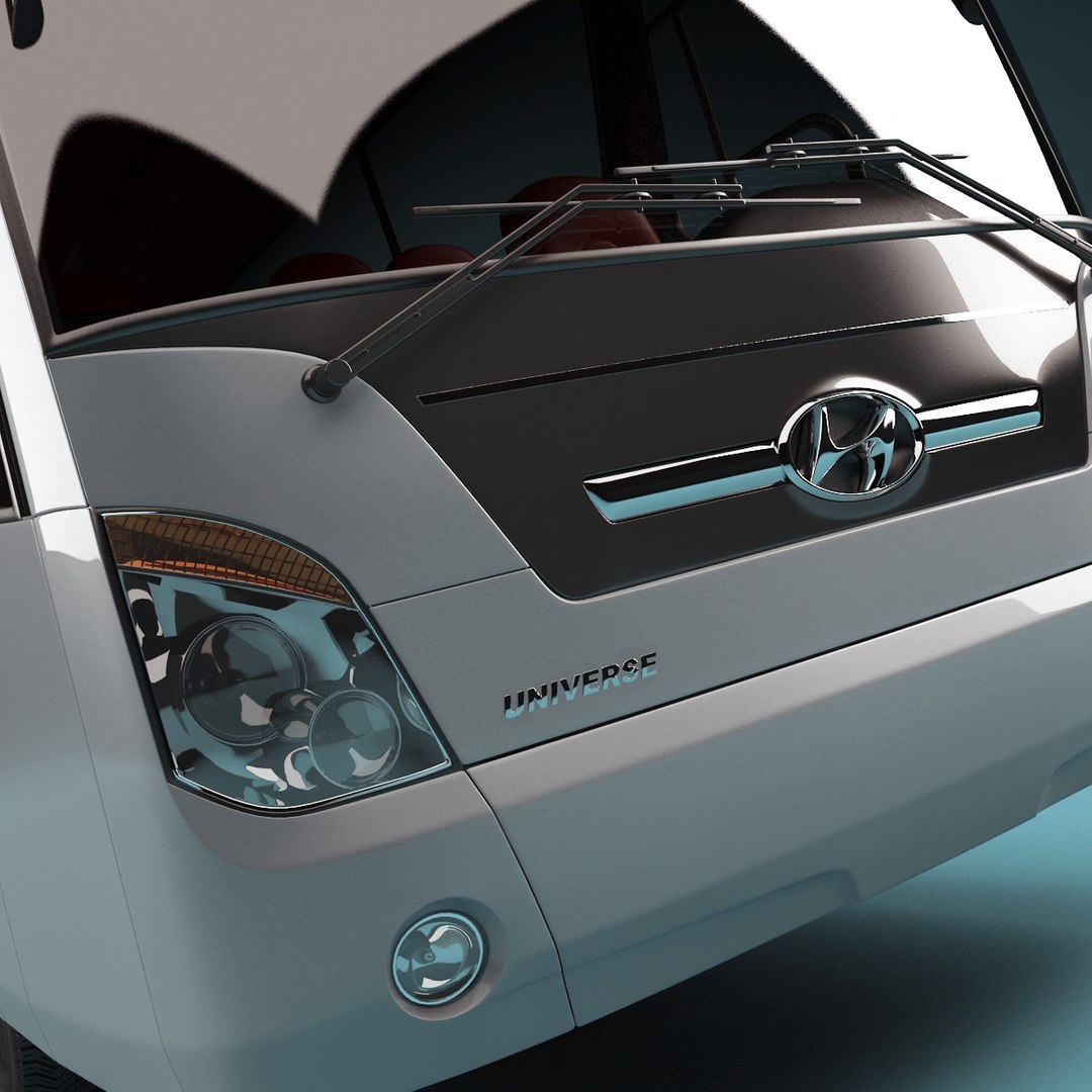 3d Obj Realistic Bus Hyundai Universe