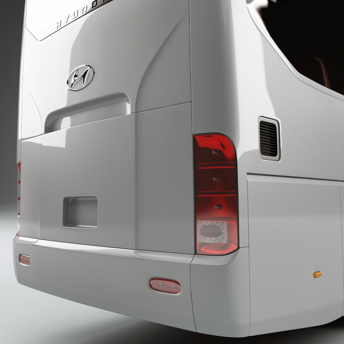 3d obj realistic bus hyundai universe