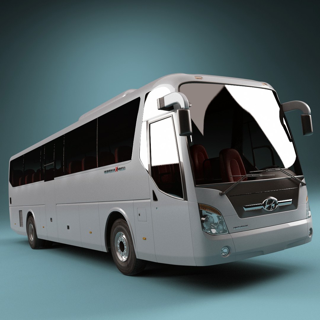 3d Obj Realistic Bus Hyundai Universe