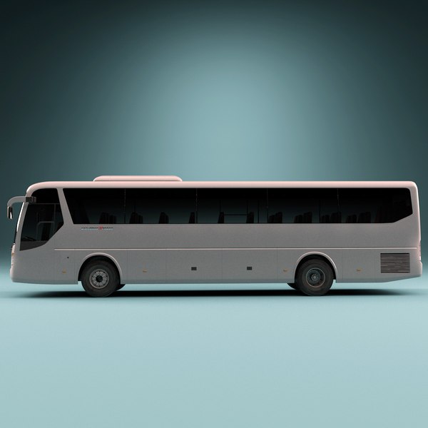 3d obj realistic bus hyundai universe
