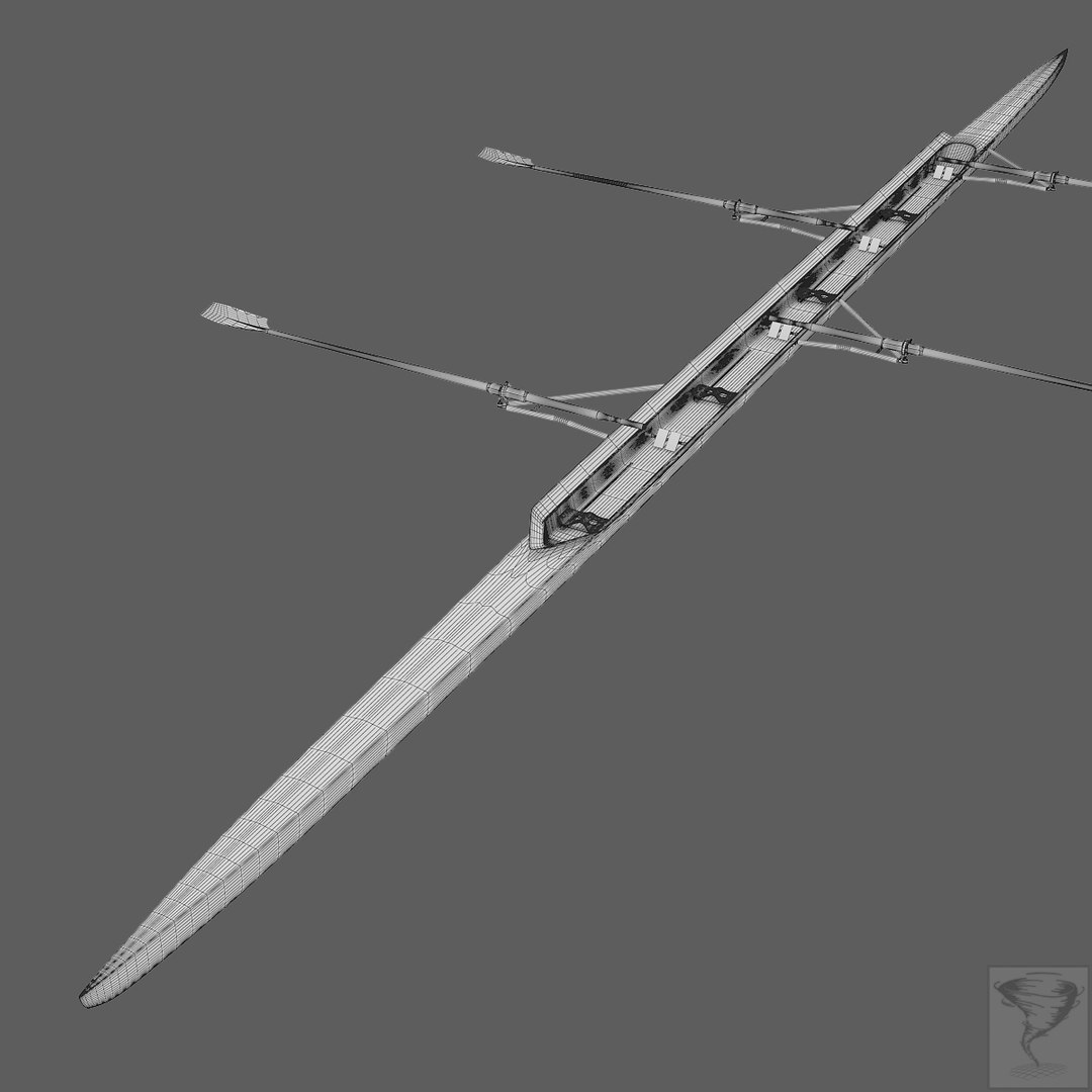 Oars Rowing Boat 3d Max