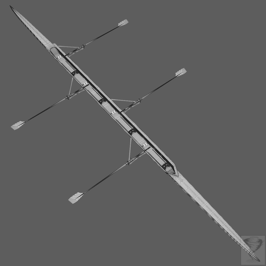 Oars Rowing Boat 3d Max