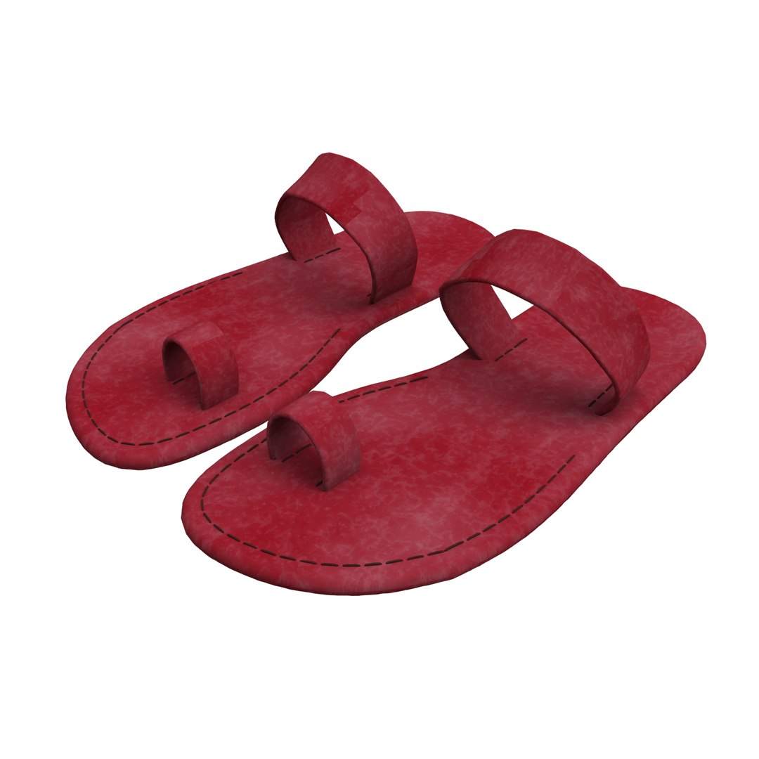 3D leather slippers model - TurboSquid 1617746