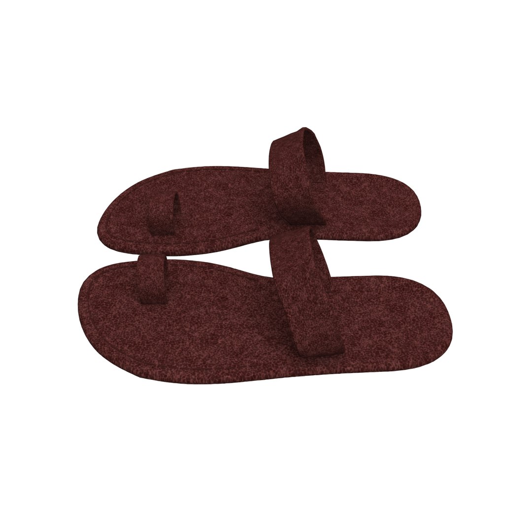 3D leather slippers model - TurboSquid 1617746