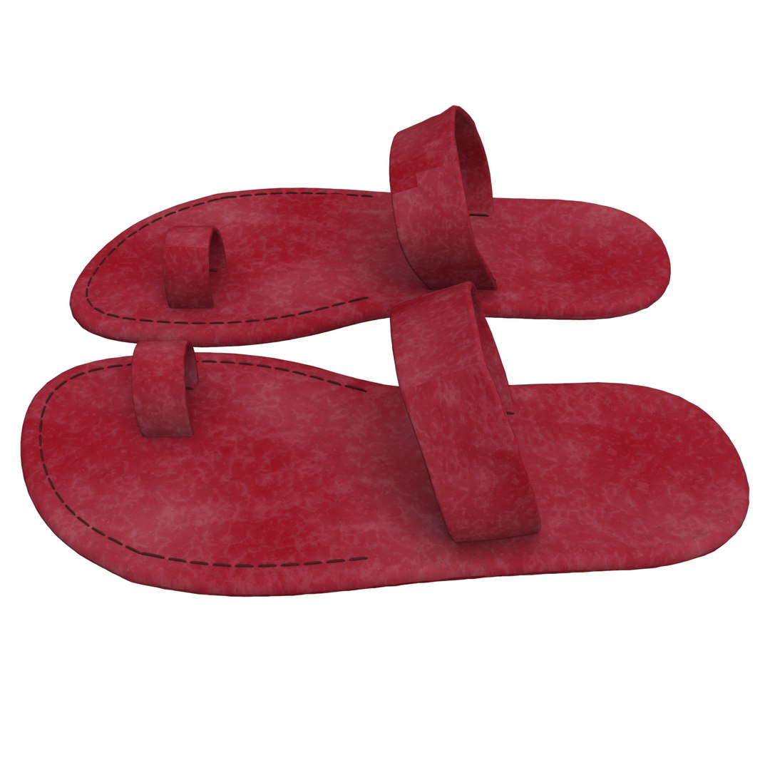 3D leather slippers model - TurboSquid 1617746